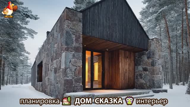 Сказочный дом мечты зимой – 3D идея для вдохновения с планировкой и интерьером 🏡🏚️🏠 вариант (42)