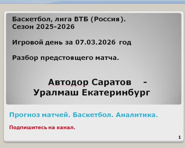 Прогноз на матч 07.03.26 Автодор Уралмаш Баскетбол