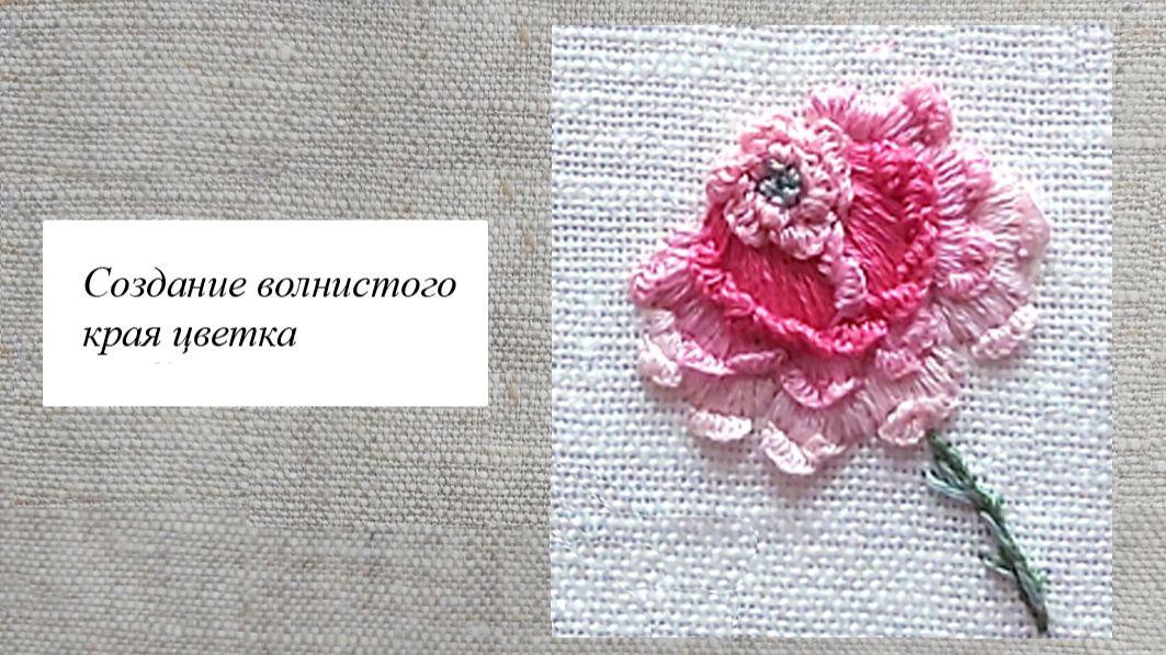 Волнистый край лепестка цветка