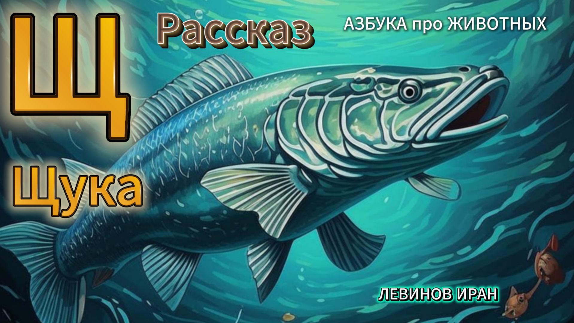 Щ. Щука. Алфавит Азбука Просто. Мир животных и птиц в алфавитном порядке. Автор поэт Левинов Иран