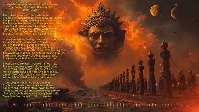 Maximilian Voloshin & ChatGPT “The Saffron Haze Was Seeping Bile” 1909 - 2025