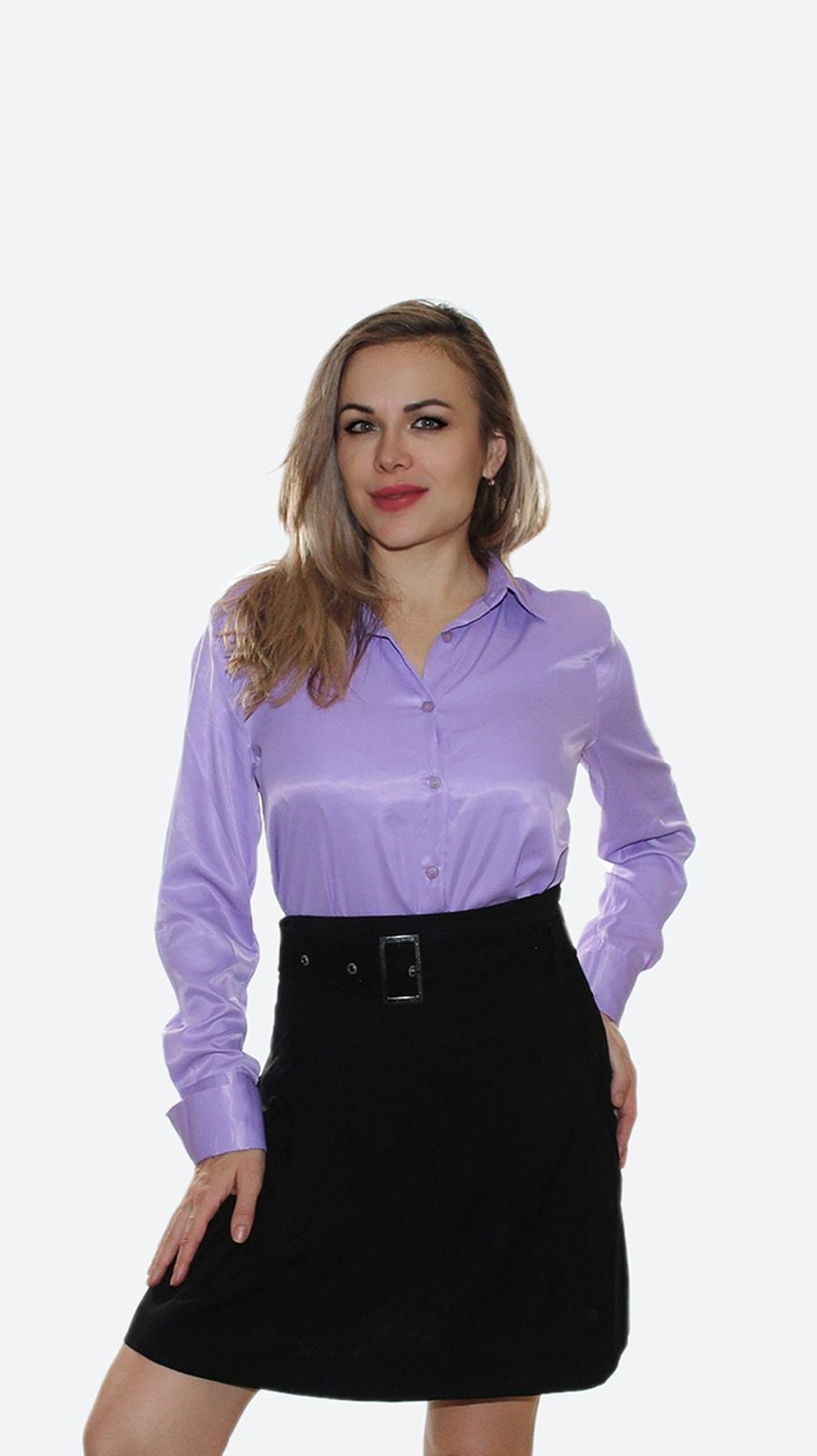 Женская смарт-кэжуал рубашка "Лиловый шик"
