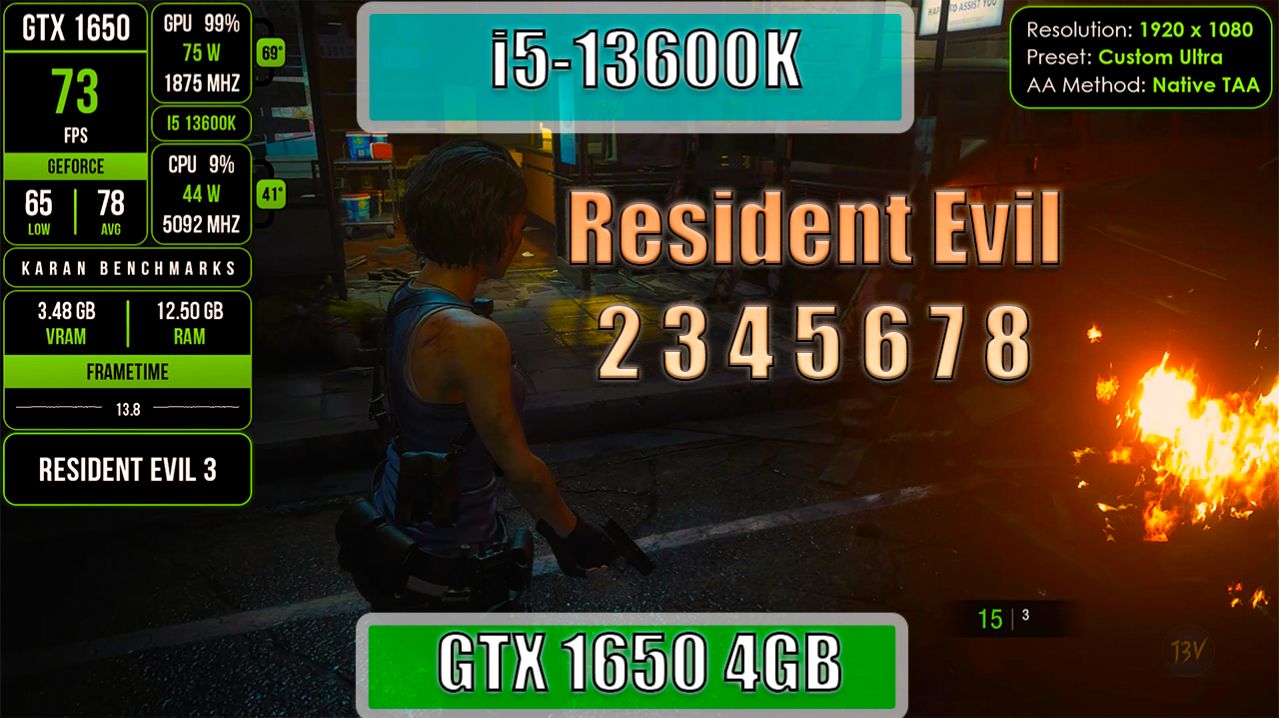 Resident Evil Franchise on GTX 1650 - RE 2 3 4 5 6 7 8