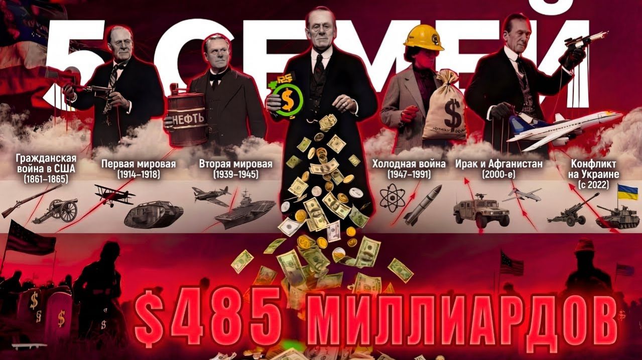 Как 5 семей заработали МИЛЛИАРДЫ на каждой Американской войне от Первой мировой до Украины