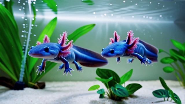 Аксолотль синий