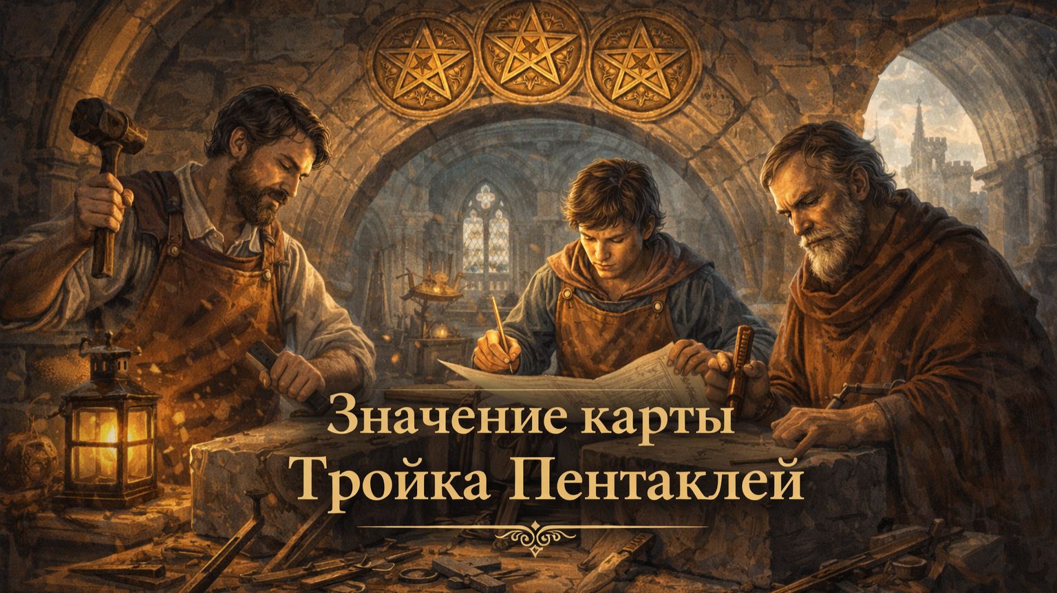 Значение карты таро Тройка Пентаклей