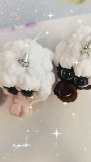 Барашек крючком из плюшевой пряжи