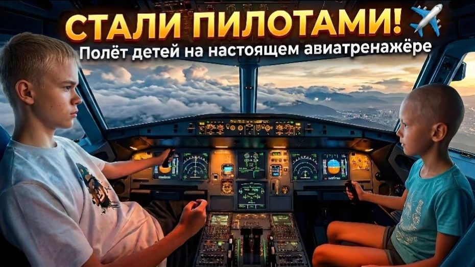 Полёт детей на авиатренажёре Airbus A320: виртуальное путешествие Дубай — Сочи
