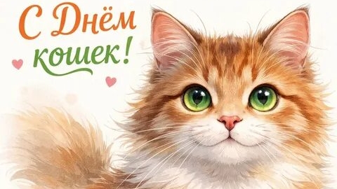 Кошачье очарование. С днём кошек. Роскошная музыкальная открытка.