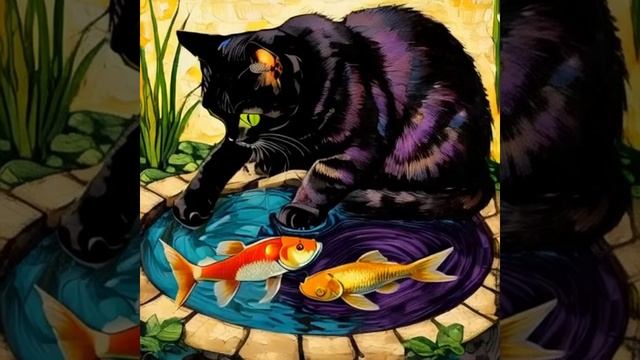 Котик хочет рыбку:)