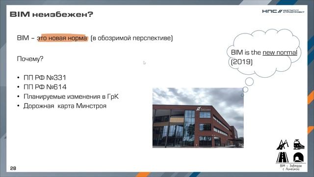ИнфраТИМ-Завтрак. Отдел технологий информационного проектирования в АО «Институт «Стройпроект»