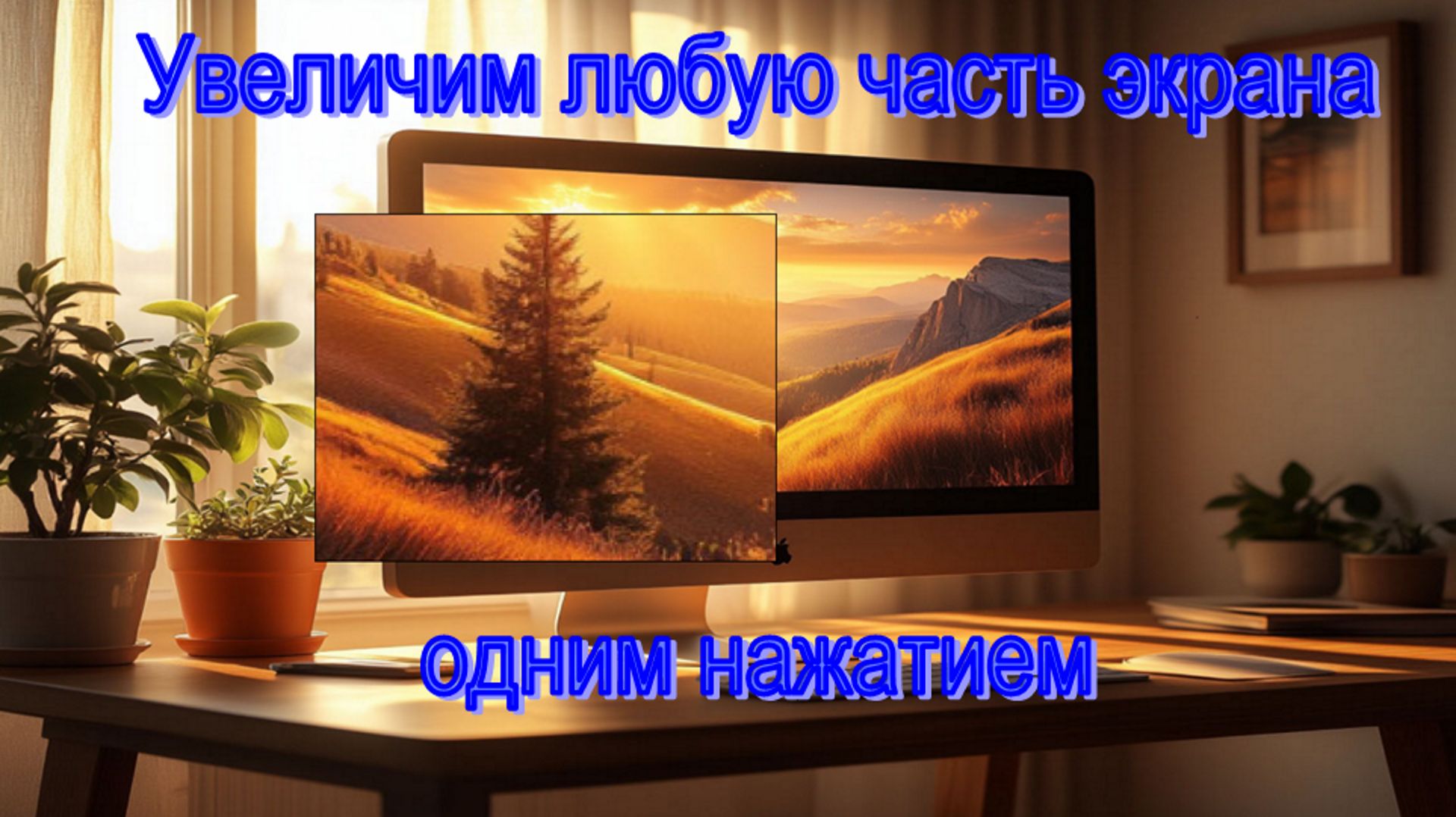 Вызываем экранную лупу одним нажатием и сами задаём масштаб увеличения