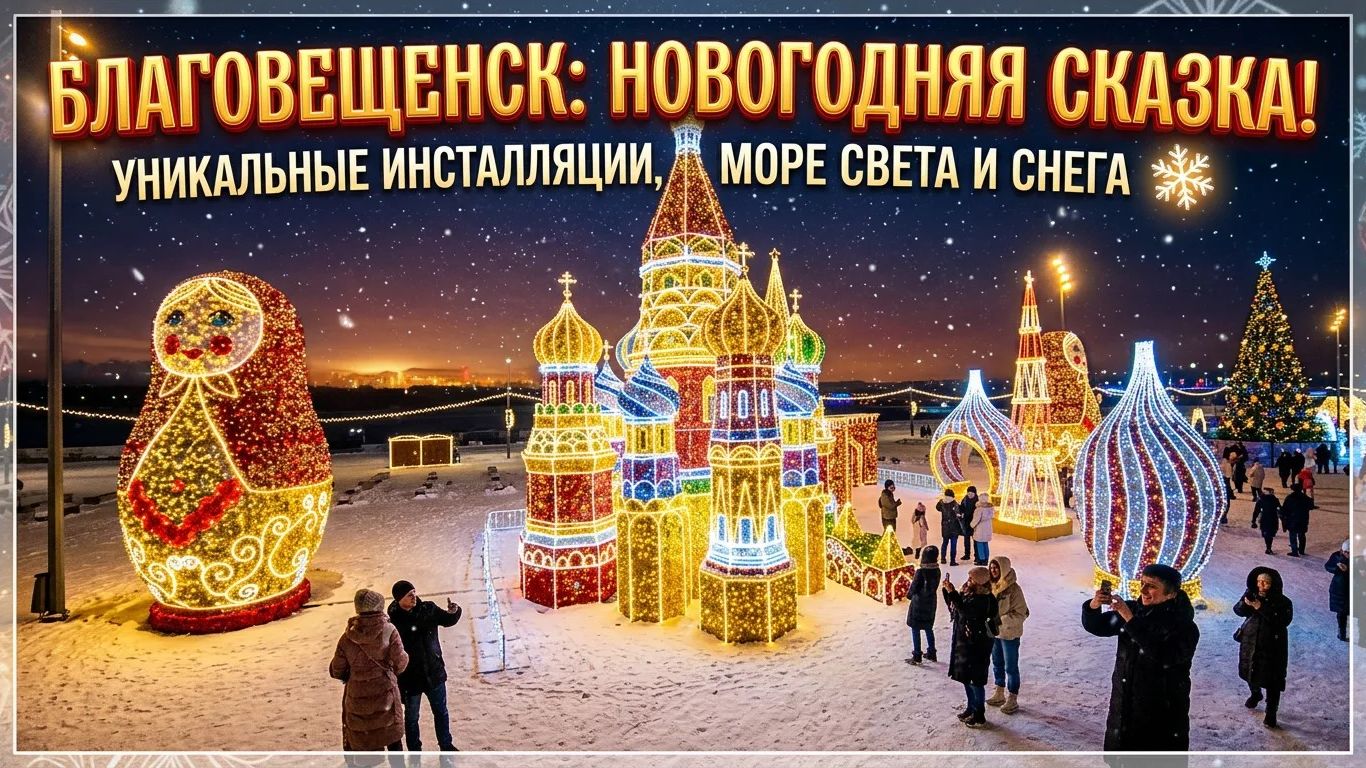 Благовещенск. Новогодняя площадь 2026