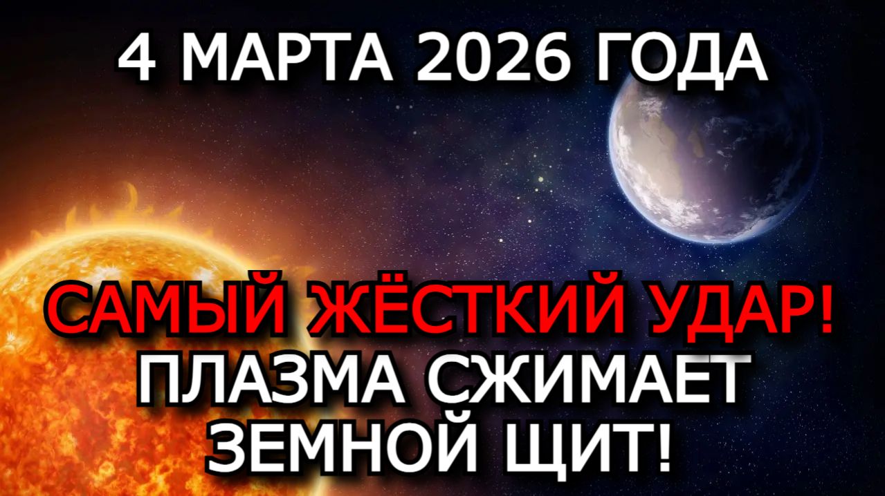 МАГНИТНЫЕ БУРИ 4 МАРТА 2026 — ОПАСНЫЕ ШТОРМ G3–G4, K8–K9 И УДАР CME