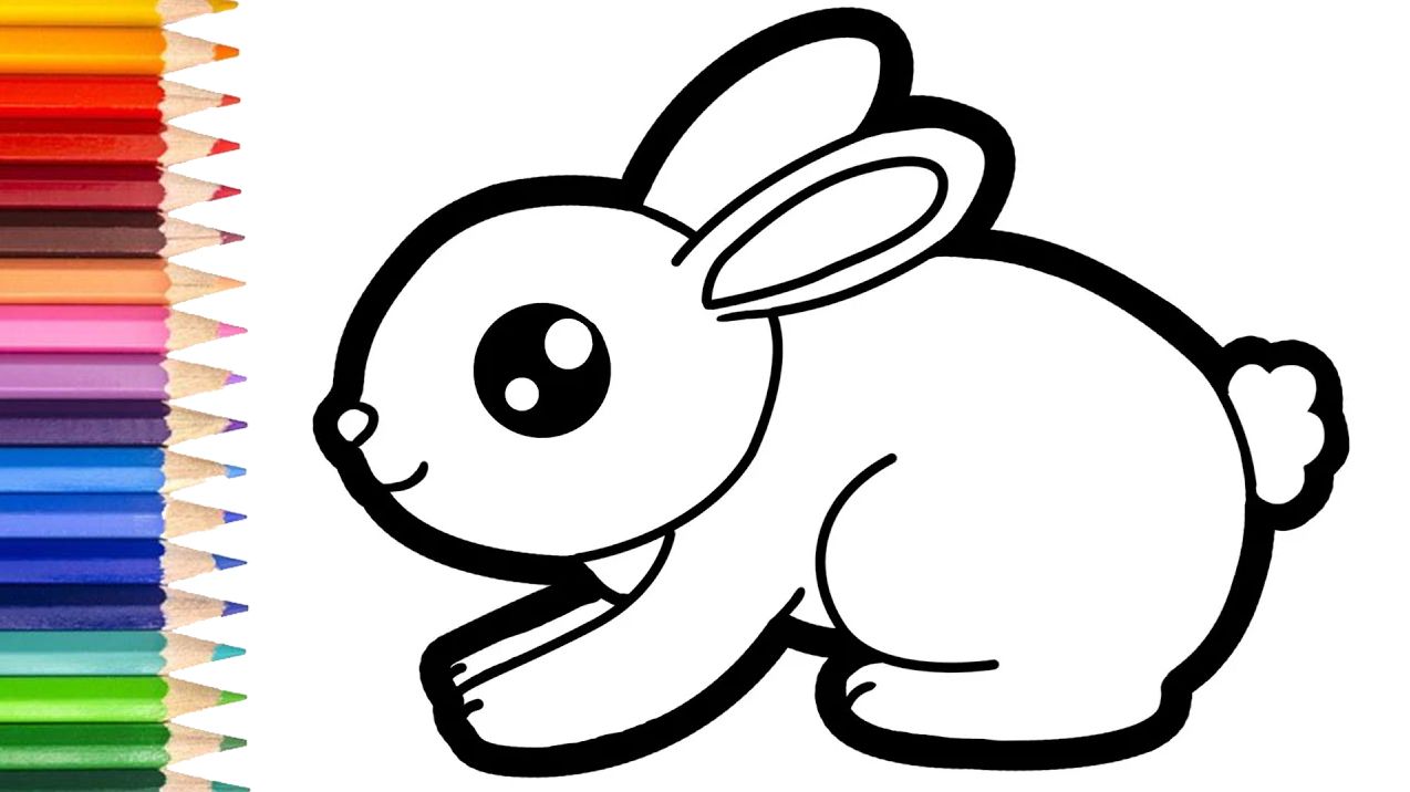 Мультик для детей-Как нарисовать ЗАЙЦА. Простой рисунок ЗАЙЧИКА для детей