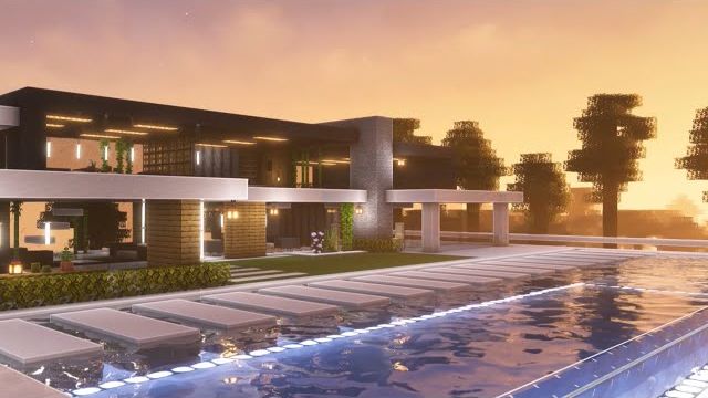 Учебное пособие по строительству современного дома в Minecraft