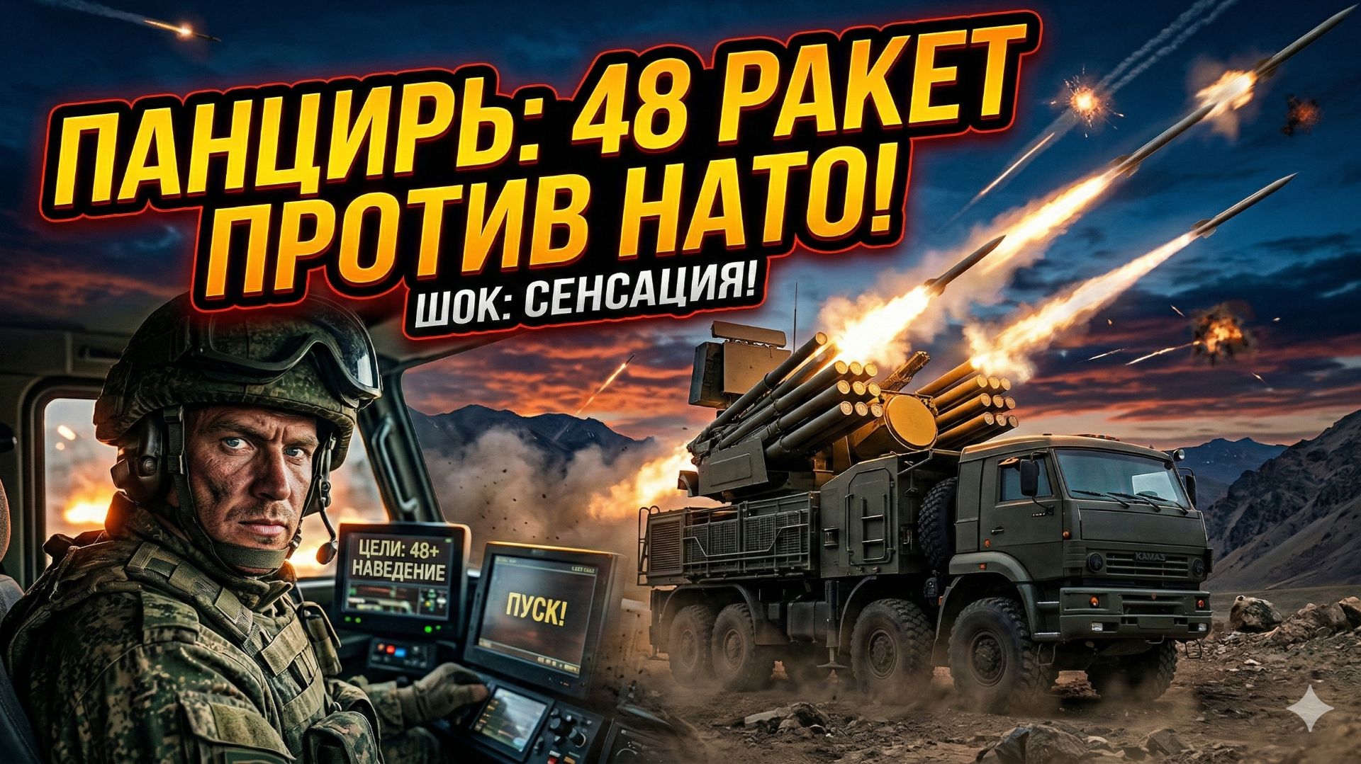 🚀 48 РАКЕТ В ЗАЛПЕ: Русский «Панцирь» превратил небо в непроницаемый щит от НАТО