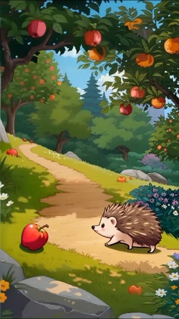 1 из 3 ёж и яблоки