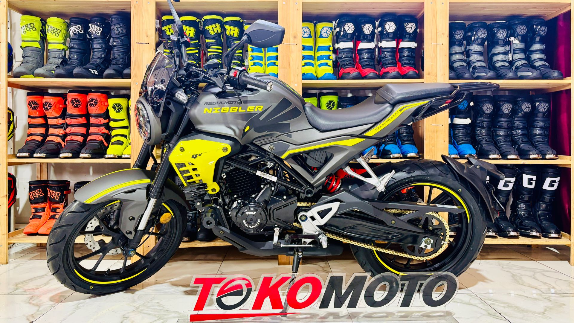 Мотоцикл Regulmoto Nibbler Серый-желтый