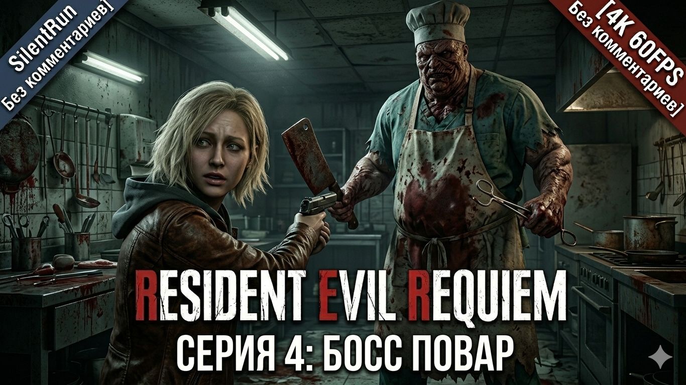 Resident Evil Requiem — Босс Повар и Браслет 2 уровня | Серия 4 [4K 60FPS Без комментариев]
