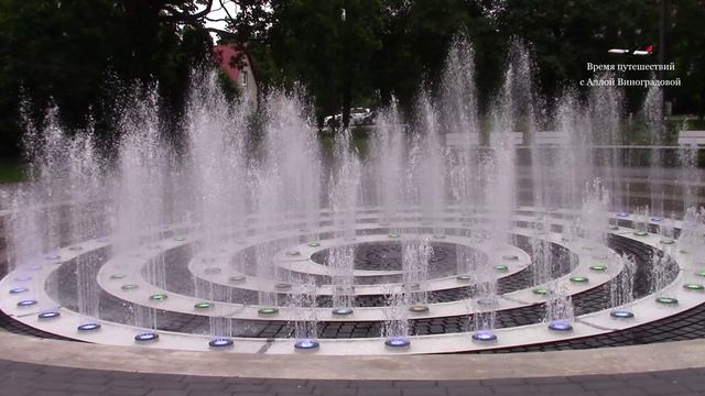 Цветомузыкальный фонтан Спираль провинциального городка