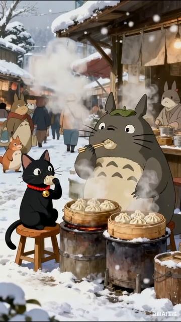 Тоторо и Черныш.