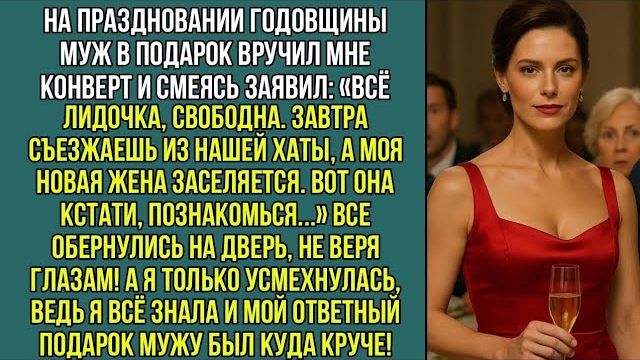 Истории из жизни | На праздновании годовщины муж в подарок вручил мне конверт | Слушать рассказы