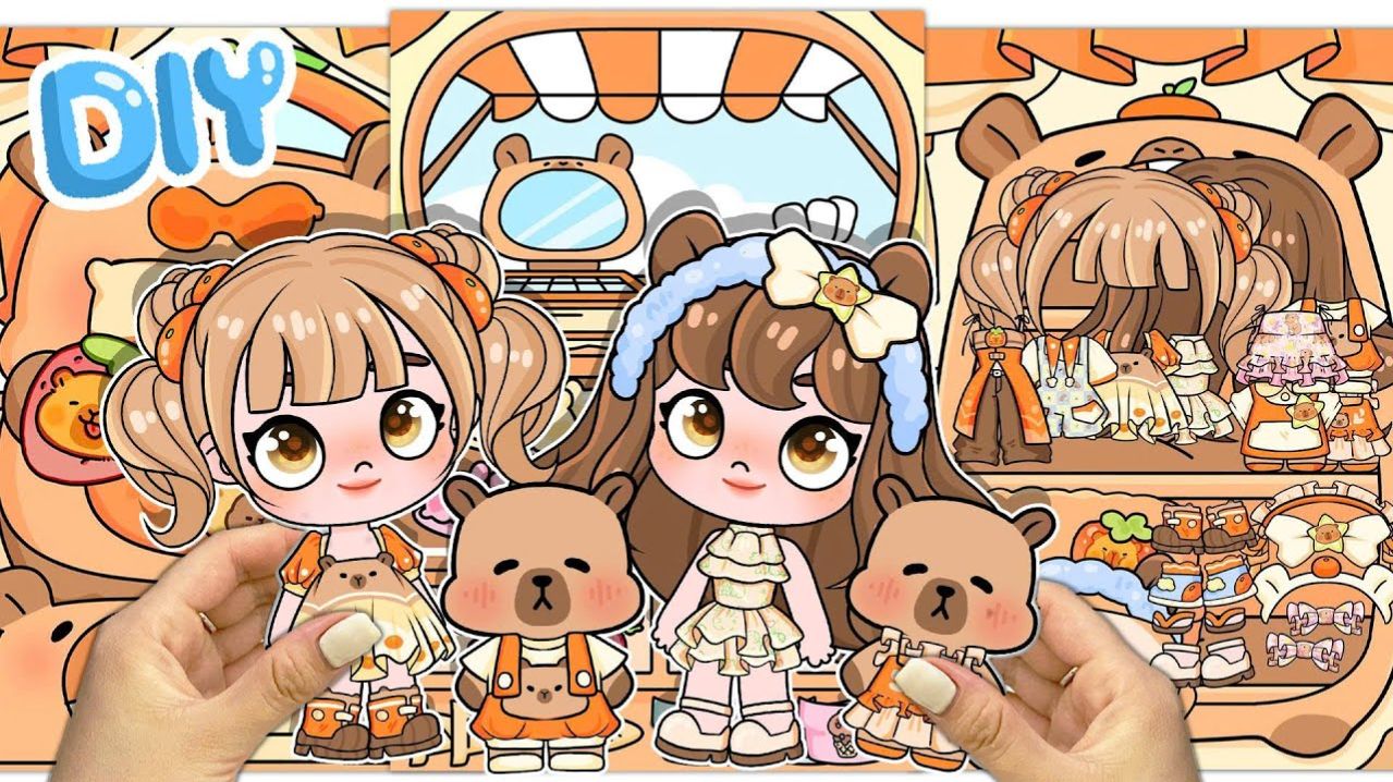 Бумажный АСМР💜 Капибара💜 Avatar World 💜 Играем вместе