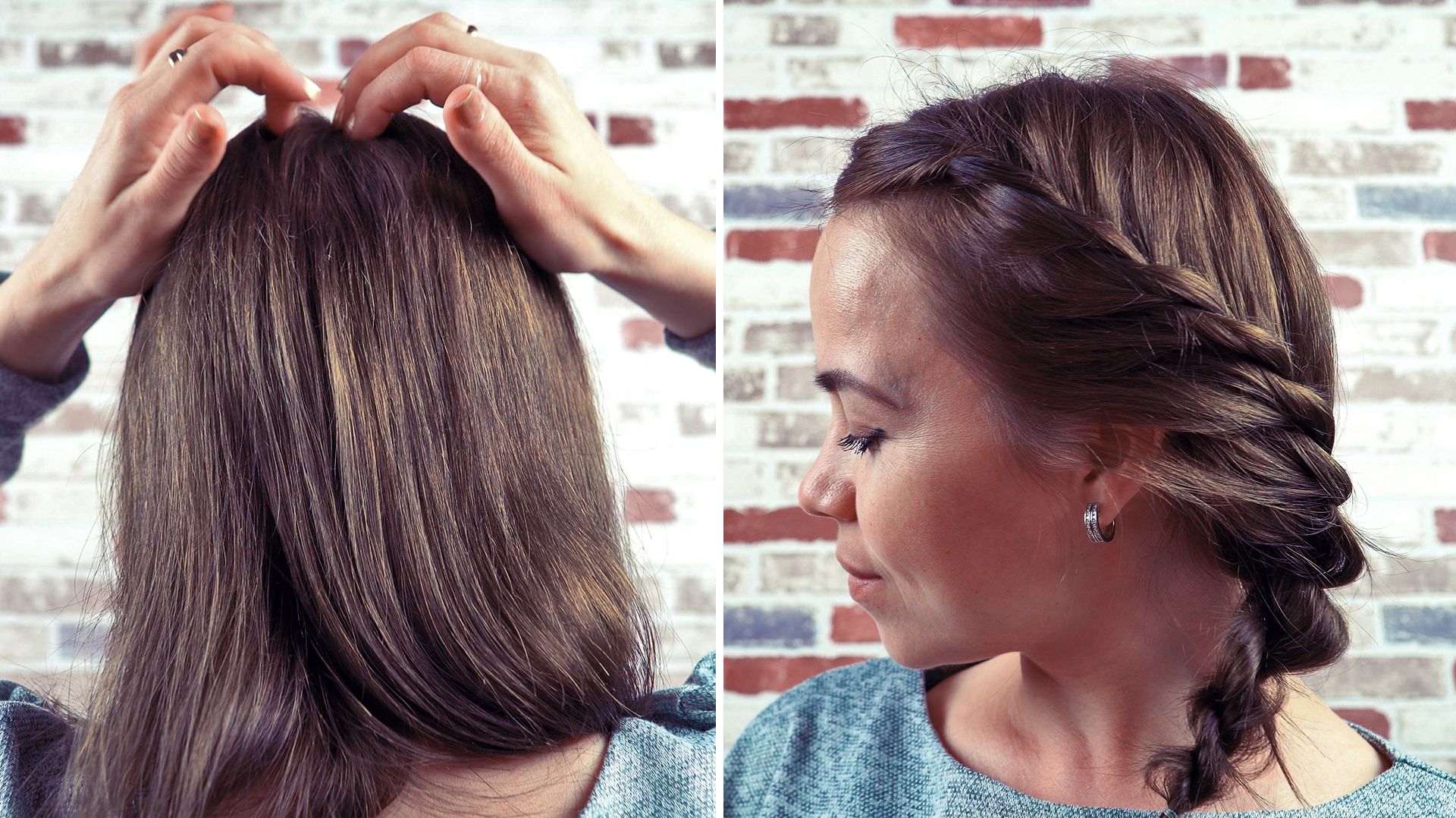 ПРИЧЕСКА САМОЙ СЕБЕ НА СРЕДНИЕ ВОЛОСЫ | ДВЕ ОБЪЁМНЫЕ ОБРАТНЫЕ КОСИЧКИ