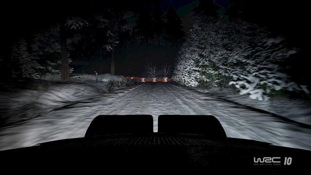 Зимний, ночной заезд. WRC