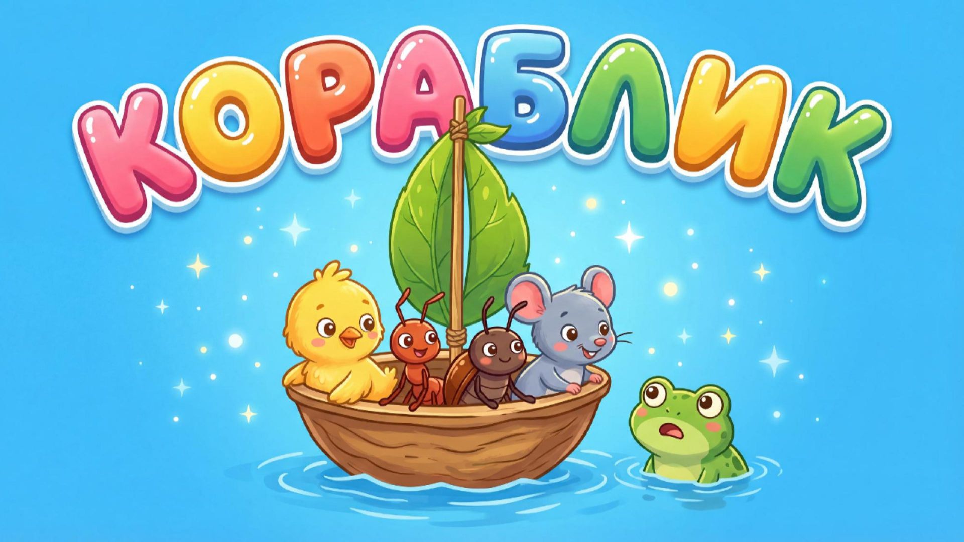 🚤✨ КОРАБЛИК | Добрый мультфильм по мотивам сказки Сутеева ✨🐭🐥🐜🪲🐸