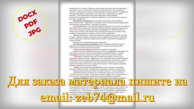 Конспект Грибы и Лишайники