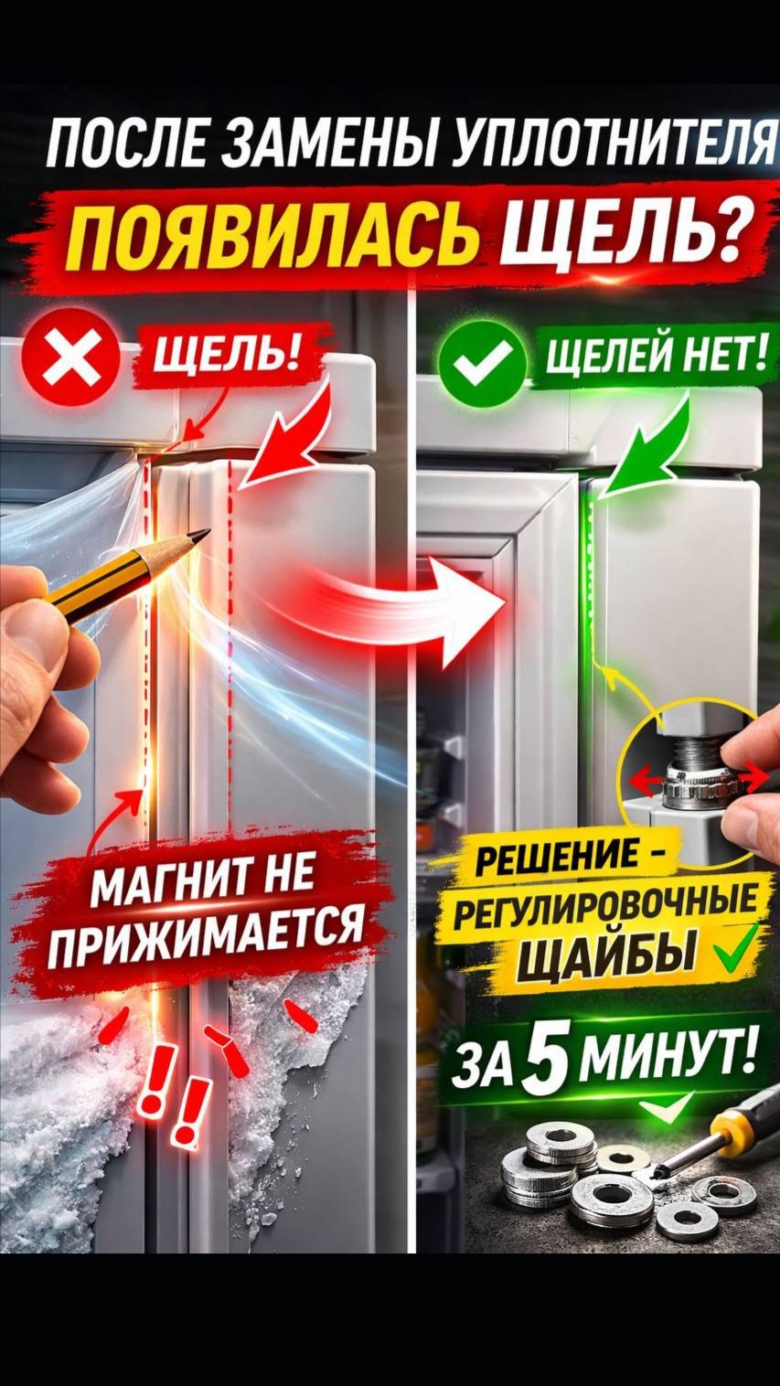 Поменяли уплотнитель - появилась щель? Это НЕ брак!!!