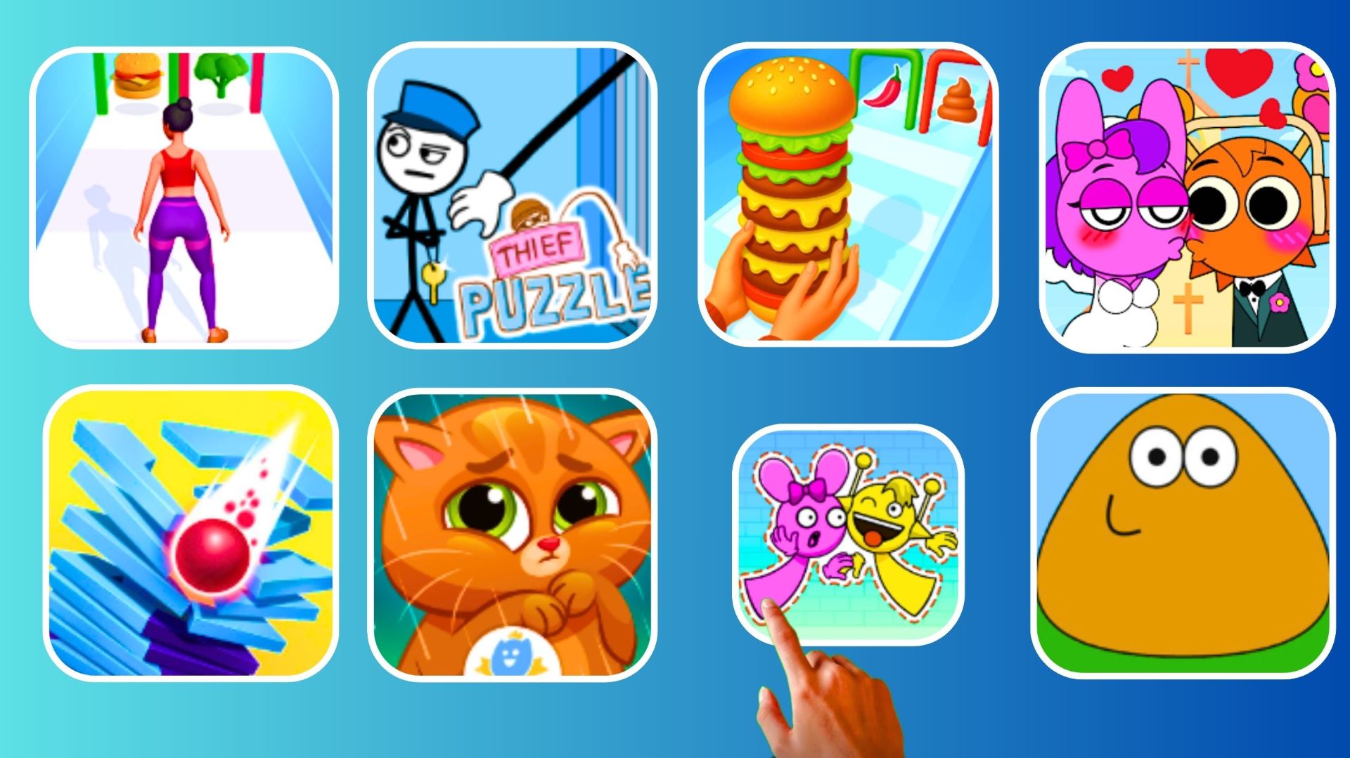 🌈Sprunki & Burger Master & Well Challendge & Bubbu & Twerk & Pou & ThiefPuzzle