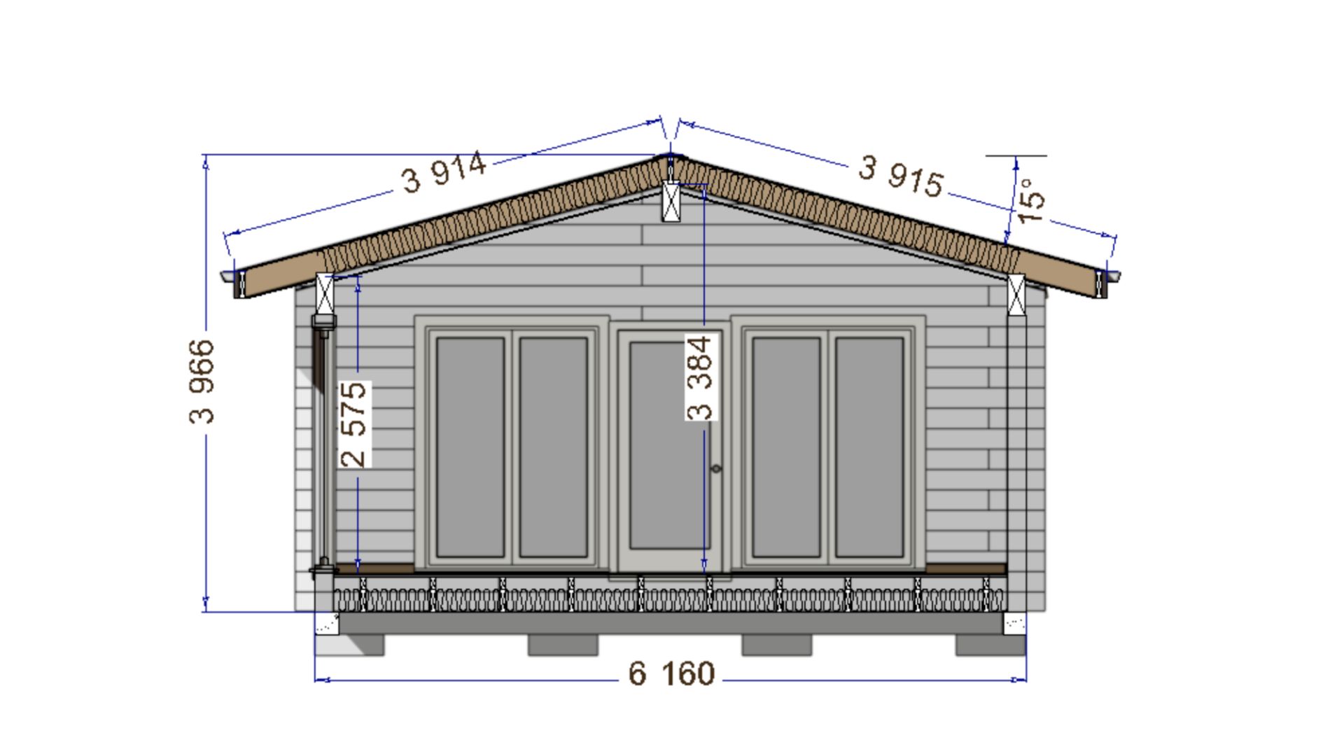 Кд234, Дача 6х6м., 35м2