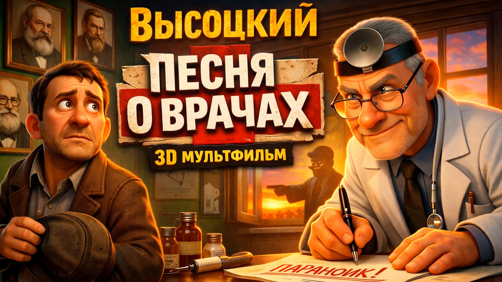 "Песня о врачах" — В.С.ВЫСОЦКИЙ | Смешная и страшная правда о медицине (3D анимация)