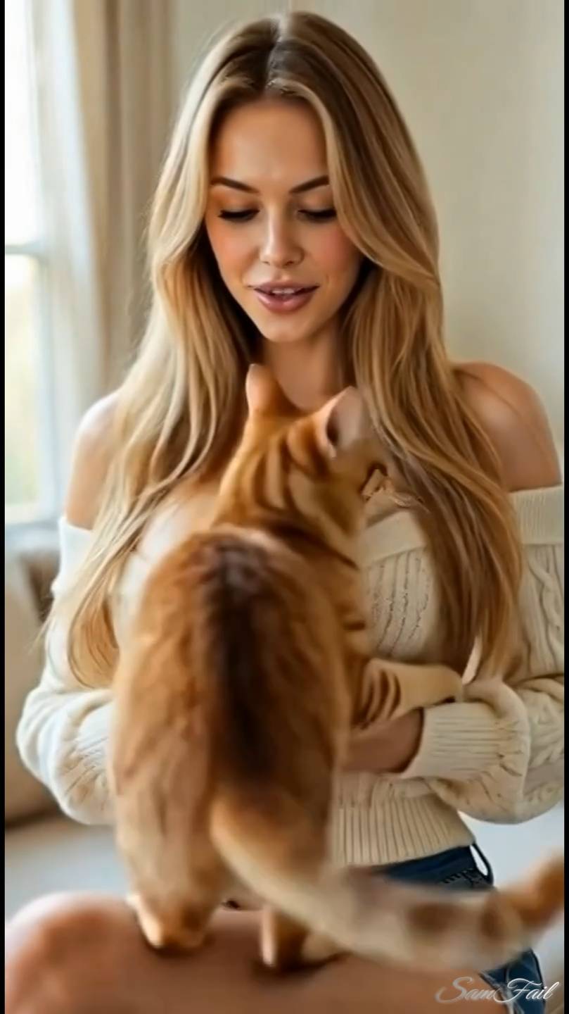 Кот тимоха обожает свою хозяйку Машу