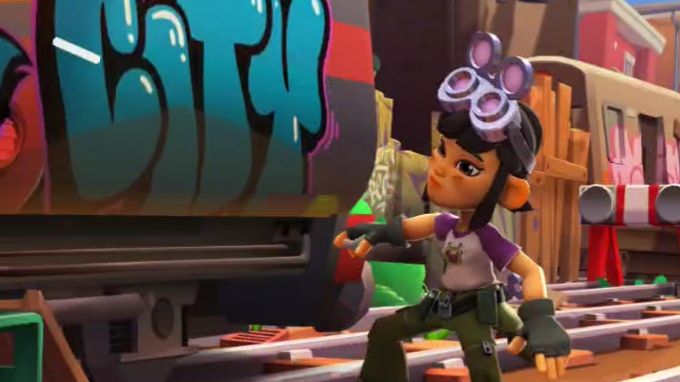 Бегалки Мультики - Ютани собирает монетки в районе "Доки" Subway Surfers City