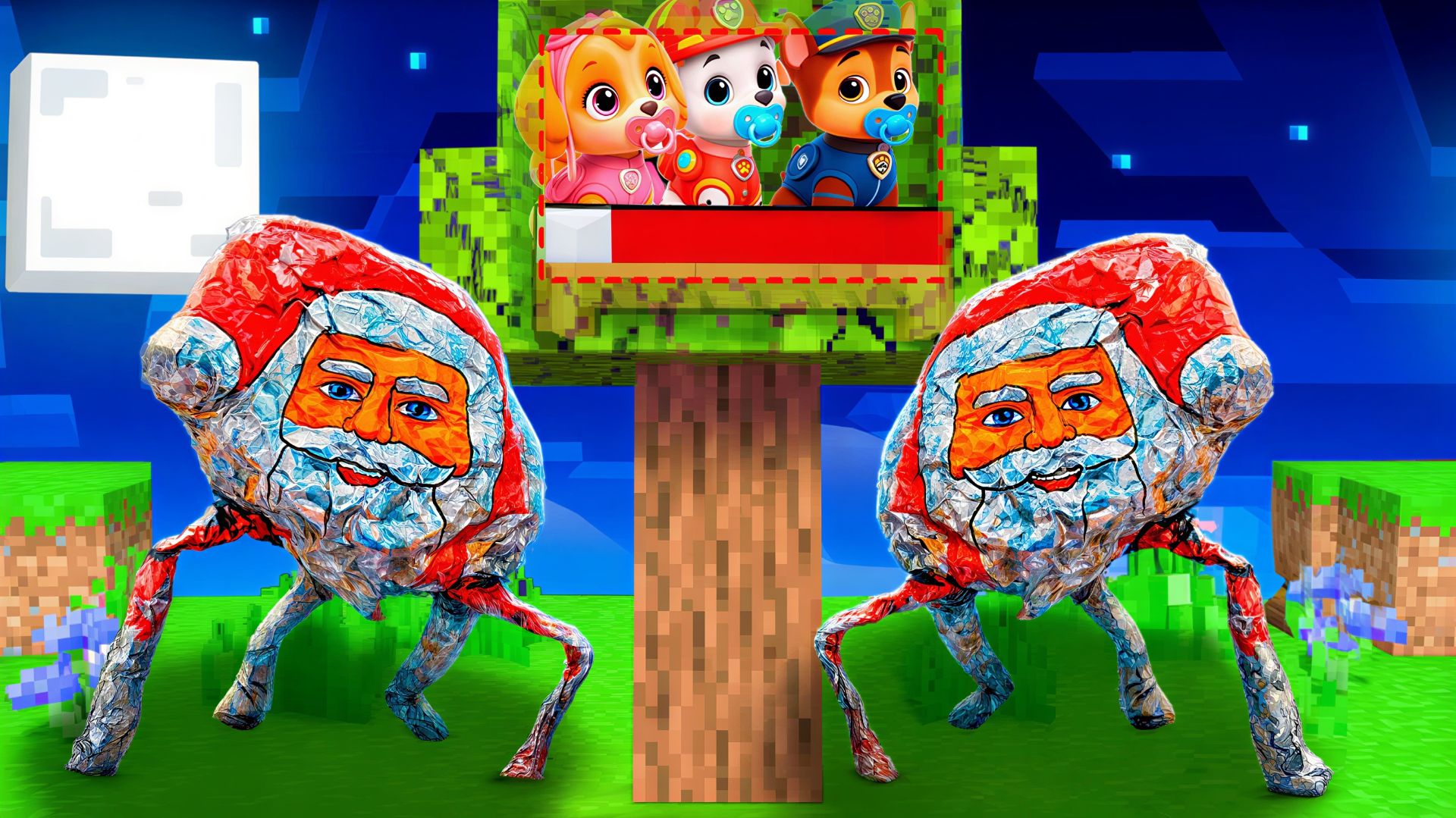 😭ЩЕНЯЧИЙ ПАТРУЛЬ СПРЯТАЛАСЬ ОТ ГУГУ ГАГА НА СЕКРЕТНОМ ДЕРЕВЕ В МАЙНКРАФТ