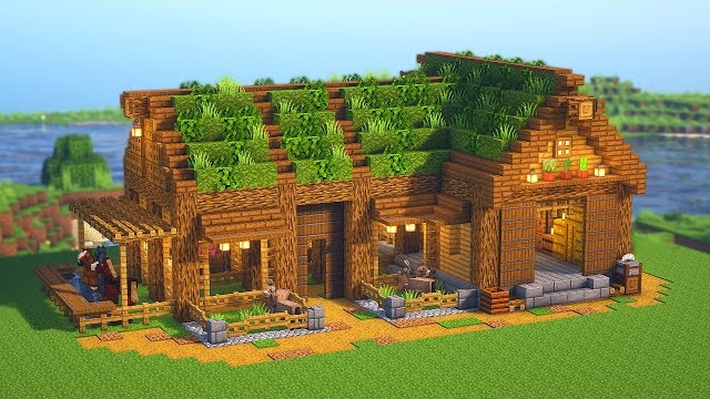 Урок по Майнкрафту: Эстетичный сарай для животных / Замшелая постройка