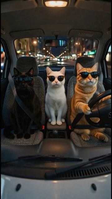 Кот Тимоха с друзьями на ночной прогулке