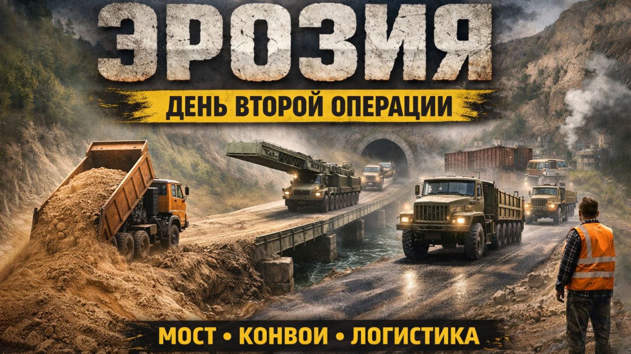 Операция «Эрозия» — МОСТ ГОТОВ, ДВА КОНВОЯ В ПУТИ | RoadCraft