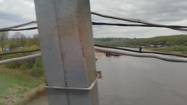 Прибытие в Алексин, река Ока и красивые виды из окна поезда под стук колес 2025