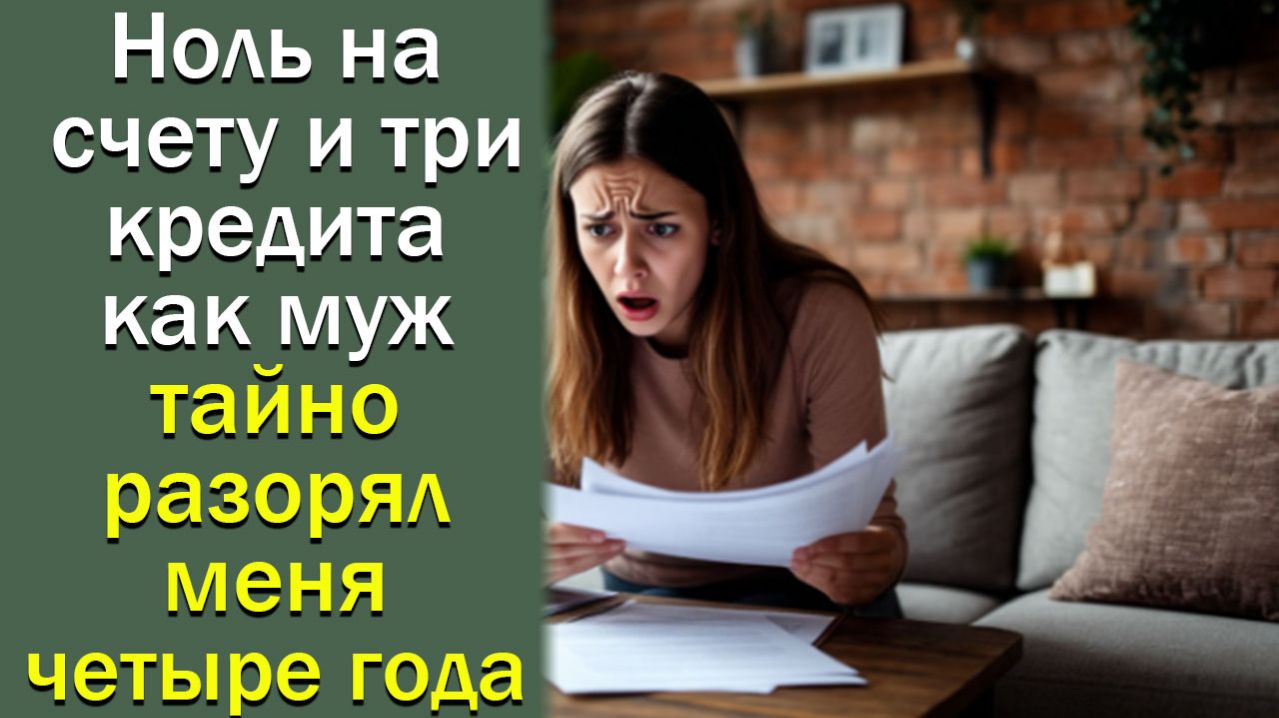 Ноль на счету и три кредита, как муж тайно разорял меня четыре года