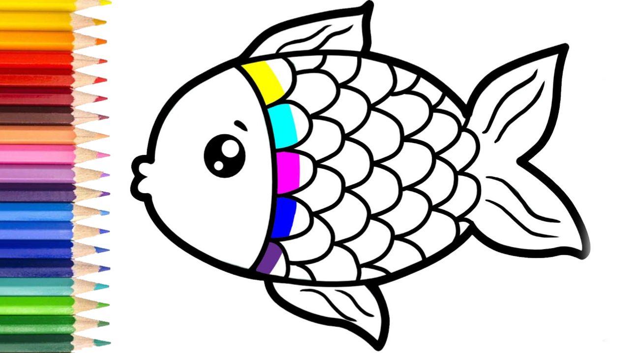 мультик для детей-как нарисовать РЫБКУ для детей/Рисунок РЫБКА для детей
