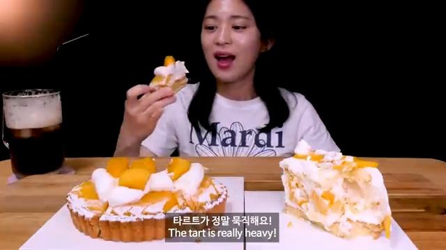 입에서 녹는 망고시즈니크 스위트파크 망고 타르트 케이크 티라미수 먹방 Mango Tart Cake Tiramisu ASMR Mukbang