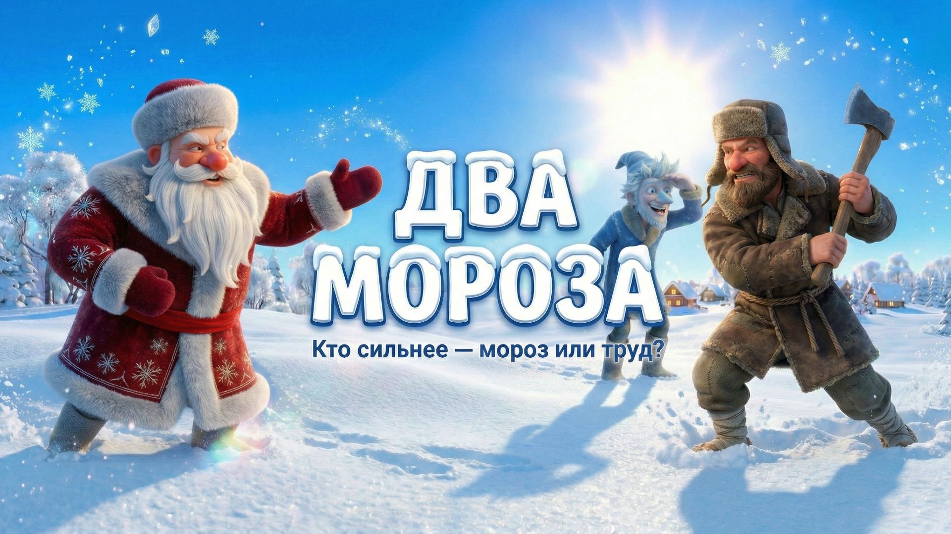 Сказка "Два Мороза" — музыкальный 3D мультфильм | Кто сильнее мороз или труд?