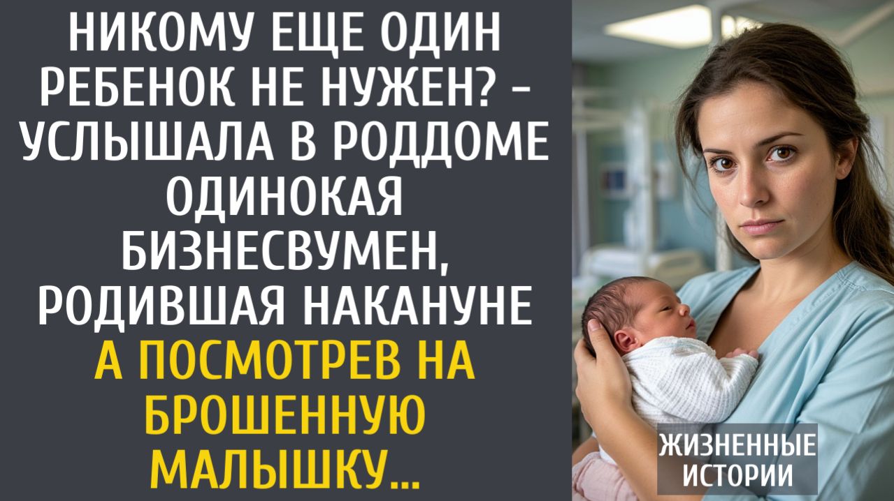 истории из жизни Никому еще один ребенок не нужен? - услышала в роддоме одинокая бизнесвумен…