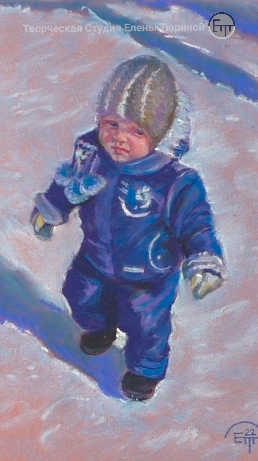 Ускоренное рисование пастелью портрета #shorts #какнарисоватьпортрет #пастель #детскийпортрет