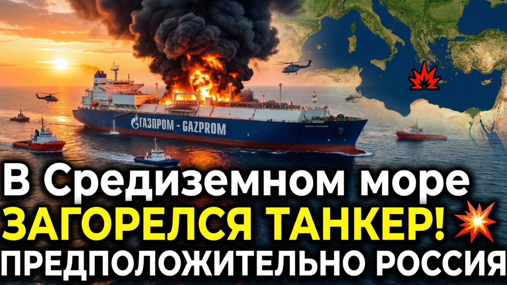 предположительно принадлежащий России танкер-газовоз